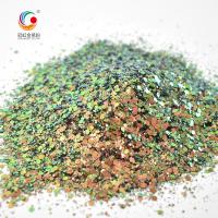 China Cosmetic Grade PET Chameleon Glitter Powder - Solvent Resistant Hexagon Mix Sizes 0.1KG MOQ for sale