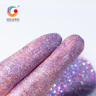 China Cosmetic Grade Holographic Glitter Powder 0.2mm-2.0mm Hexagon PET for Nail Art and Wedding Makeup for sale