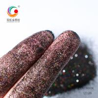 China Cosmetic Grade Holographic Glitter Powder 0.2mm-2.0mm Hexagon PET for Nail Art and Wedding Makeup for sale