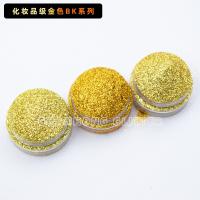 China Golden Glitter Powder 0.2mm-2.0mm Hexagon PET Cosmetic Grade for Nail Art and DIY Makeup for sale