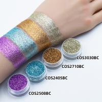 China Biodegradable Blue Green Cosmetic Glitter Resin Pigment Powder OEM for sale
