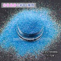 China Luminous Yellow Purple Cosmetic Biodegradable Glitter Makeup Powder Bulk DIY Art 1/128 for sale
