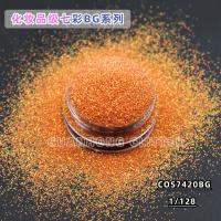 China Luminous Yellow Purple Cosmetic Biodegradable Glitter Makeup Powder Bulk DIY Art 1/128 for sale