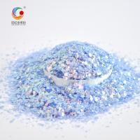 China Irregular Chameleon Iridescent Blue Chunky Glitter In Bulk High Flash Cosmetic Grade for sale