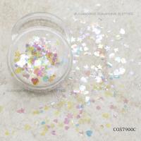 China 3mm White Loose Reflective Chunky Eye Glitter Bulk For Nails Lip for sale