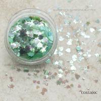 China 3mm White Loose Reflective Chunky Eye Glitter Bulk For Nails Lip for sale