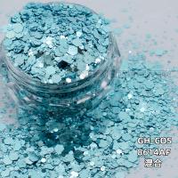China Party Makeup Iridescent Face Glitter Hexagon Titanium Ceramic Loose Cosmetic Glitter for sale