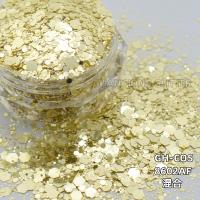 China Party Makeup Iridescent Face Glitter Hexagon Titanium Ceramic Loose Cosmetic Glitter for sale