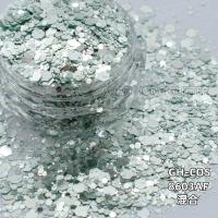 China Party Makeup Iridescent Face Glitter Hexagon Titanium Ceramic Loose Cosmetic Glitter for sale
