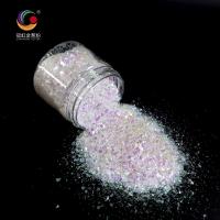 China White PET Chunky Loose Cosmetic Glitter Pigment Mixes Irregular Strip For Stage Performance for sale
