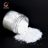 China White PET Chunky Loose Cosmetic Glitter Pigment Mixes Irregular Strip For Stage Performance for sale
