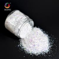 China White PET Chunky Loose Cosmetic Glitter Pigment Mixes Irregular Strip For Stage Performance for sale