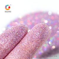 China Festival Holographic Biodegradable Loose Cosmetic Glitter Coating Pigment For Lip Gloss Eyeshadow for sale