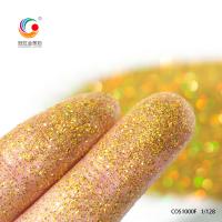 China Festival Holographic Biodegradable Loose Cosmetic Glitter Coating Pigment For Lip Gloss Eyeshadow for sale