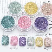 China ODM Hexagon Loose Cosmetic Glitter Pigment For Nail Polish Pink Blue Purple Yellow for sale