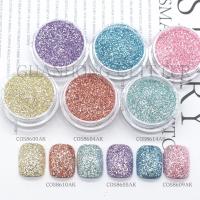China ODM Hexagon Loose Cosmetic Glitter Pigment For Nail Polish Pink Blue Purple Yellow for sale