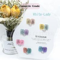 China ODM Hexagon Loose Cosmetic Glitter Pigment For Nail Polish Pink Blue Purple Yellow for sale