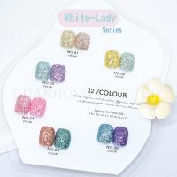 China ODM Hexagon Loose Cosmetic Glitter Pigment For Nail Polish Pink Blue Purple Yellow for sale