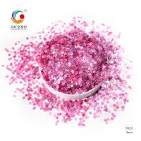 China Heart Shaped Chunky Ink Pink Glitter Powder 2.5mm-3mm PET Material for Wedding Decoration and Crafts for sale