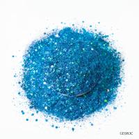 China Bulk Laser PET Hexagonal Glitter Powder 0.075mm-3.0mm Size Mixed Black Multicolor for Nail Art for sale