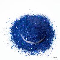 China Bulk Laser PET Hexagonal Glitter Powder 0.075mm-3.0mm Size Mixed Black Multicolor for Nail Art for sale