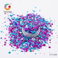China Round Mix Polyester Chunky Glitter Powder 1KG Bulk for Nail Art and Crafts - High Temperature Resistant for sale