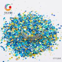 China Round Mix Polyester Chunky Glitter Powder 1KG Bulk for Nail Art and Crafts - High Temperature Resistant for sale