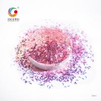 China PET Iridescent Glitter Powder 50 Microns Thickness with 1mm-5mm Special Shapes for Crafts and Cosmetics for sale