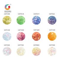 China PET Iridescent Glitter Powder 50 Microns Thickness with 1mm-5mm Special Shapes for Crafts and Cosmetics for sale
