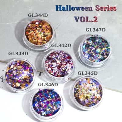 China Mixed Holographic Rainbow Glitter Hexagon Powder - 1KG MOQ, High Temperature Resistant PET Material for Crafts for sale