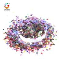 China GUANHONG GLITTER GH9641 Eco-friendly Biodegradable Star Shape Glitter Powder 50 Microns PET Material for Crafts for sale