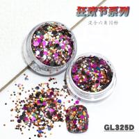 China Bulk Polyester Holographic Glitter Powder 1KG Minimum Order - Mixed Hexagonal Shapes for Tumbler & Craft Applications for sale