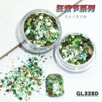 China Bulk Polyester Holographic Glitter Powder 1KG Minimum Order - Mixed Hexagonal Shapes for Tumbler & Craft Applications for sale