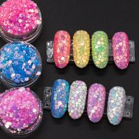 China Custom PET Glitter Powder with Hexagonal Sequin Shape - High Temperature Resistant, 1KG MOQ, 15,000kg Monthly Supply for sale