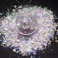 China Holographic Glitter Powder PET Material Mixed Hexagonal Shapes 1KG MOQ for Nail Art and Crafts for sale