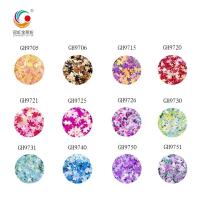 China Eco-Friendly PET Glitter Powder with Chunky Bowknot Shapes in Neon Colors - 50 Micron Thickness, Multiple Sizes from 0.2mm to 6.0mm for sale