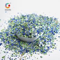 China PET Chunky Starry Glitter Powder 50 Microns Thick in 1mm-5mm Shapes for Nail Art and Sticker Printing for sale