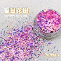 China Hexagonal PET Glitter Powder 1KG MOQ - Mixed Colors High Temperature Resistant for Nail Art & Christmas Decorations for sale
