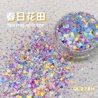 China Hexagonal PET Glitter Powder 1KG MOQ - Mixed Colors High Temperature Resistant for Nail Art & Christmas Decorations for sale