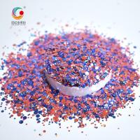China PET Chunky Starry Glitter Powder 50 Microns Thick in 1mm-5mm Shapes for Nail Art and Sticker Printing for sale
