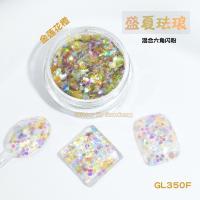 China High Temperature Resistant Rainbow PET Glitter Powder - Mixed Hexagonal 1KG Minimum Order with 15,000kg Monthly Capacity for sale