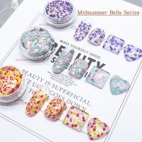 China OEM Shiny Chunky Polyester Christmas Glitter Mix Powder Solvent Resistance Midsummer Bells for sale