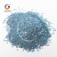 China 3D Diamond Loose Chunky Reflective Glitter Powder Peacock Blue For Crafts Nail Eye Decoration for sale