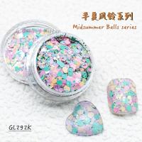 China OEM Shiny Chunky Polyester Christmas Glitter Mix Powder Solvent Resistance Midsummer Bells for sale