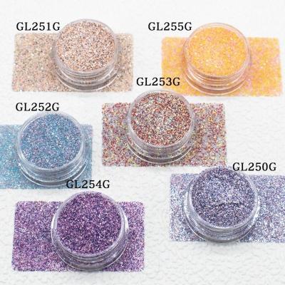 China Extra Fine Polyester Mixed Glitter Nails Hexagonal Powder Christmas Decoration In Bulk for sale