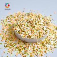 China 2mm Fluorescent Round PET Glitter Powder For Makeup Mixed Sequin for sale