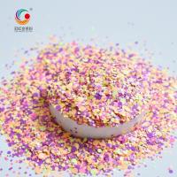 China 2mm Fluorescent Round PET Glitter Powder For Makeup Mixed Sequin for sale