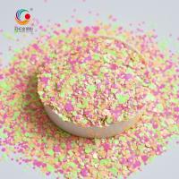 China 2mm Fluorescent Round PET Glitter Powder For Makeup Mixed Sequin for sale