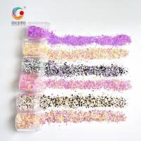 China 2mm Fluorescent Round PET Glitter Powder For Makeup Mixed Sequin for sale