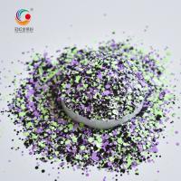 China 2mm Fluorescent Round PET Glitter Powder For Makeup Mixed Sequin for sale